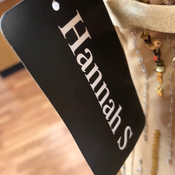 Hannah S | Dresses | Gold Prom Dress With Sequins And Rhinestones ...